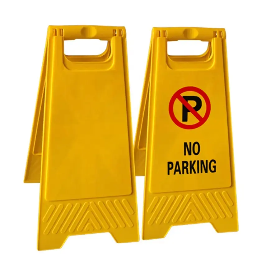 A-Shape Foldable Plastic Safety Warning Wet Floor Caution Sign ...
