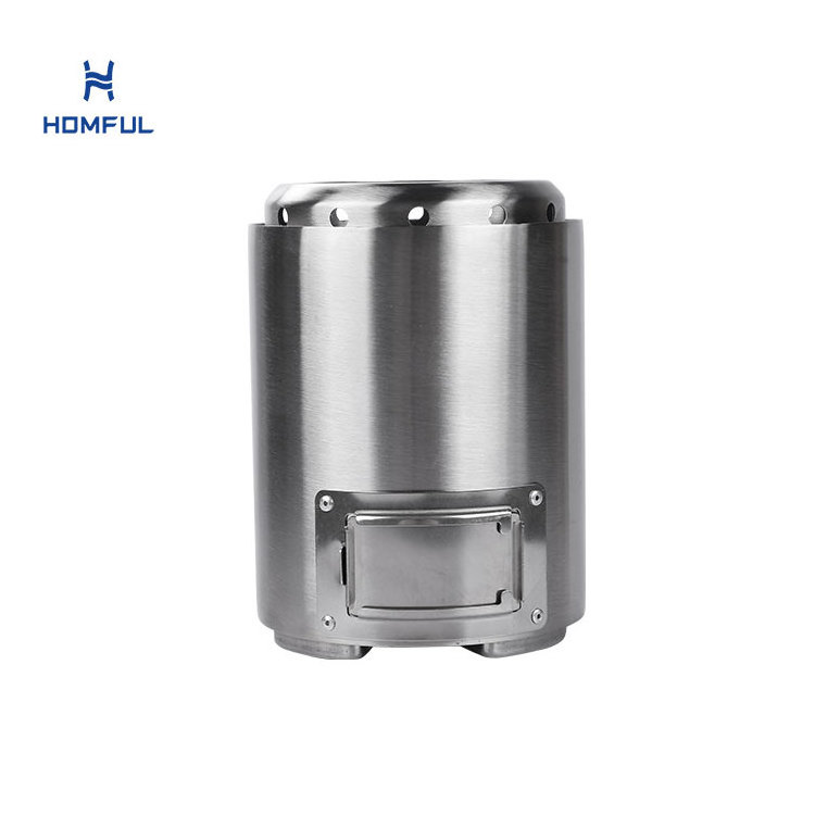 HOMFUL Low Smoke Outdoor Mini Stainless Fire Pit Mesa Tabletop Fire Pit ...