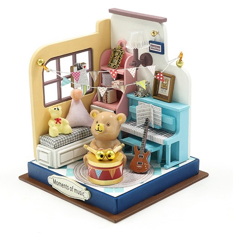 Hongda Puzzles Wood Crafts 1:24 scale 3d Wooden Houses Model Box Toys ...