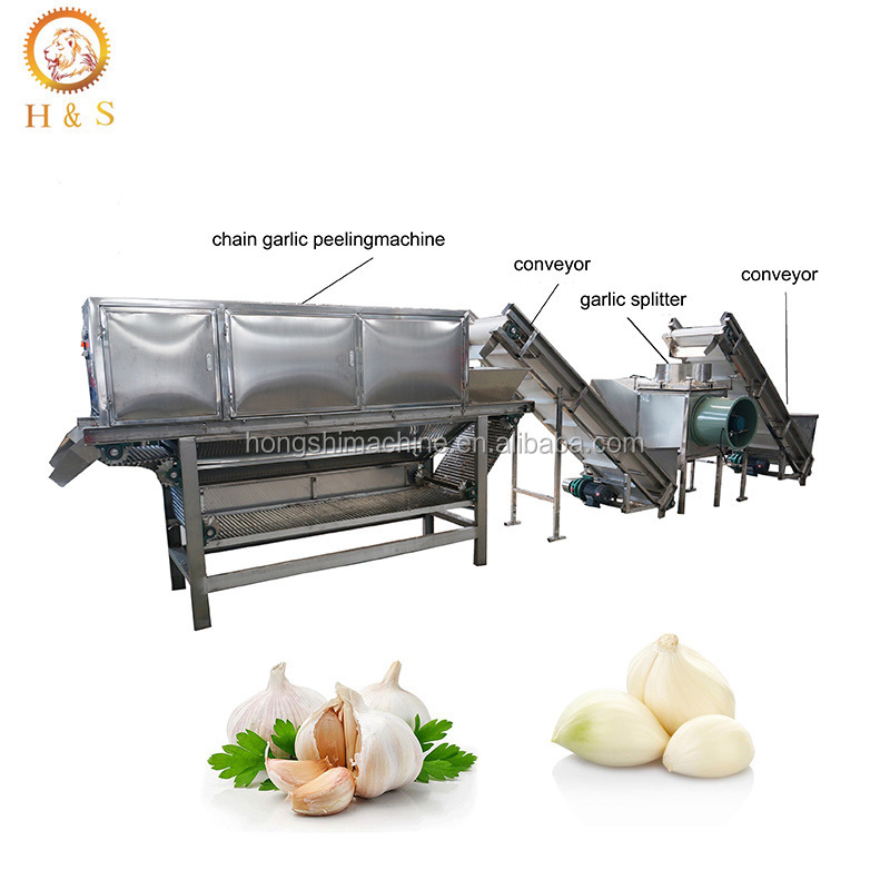 High peeling rate chain type garlic skin remover machine garlic peeling ...