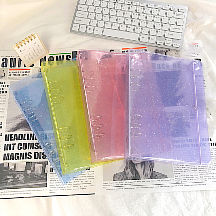 School supplies a5 binder file folder transparent office accessories ...