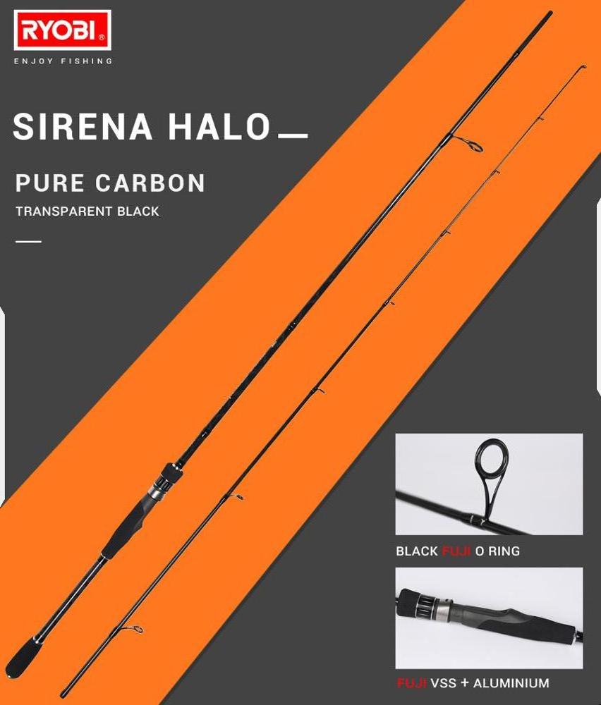 RYOBI Jig rod light Action Fuji Guide high quality pure carbon fishing ...