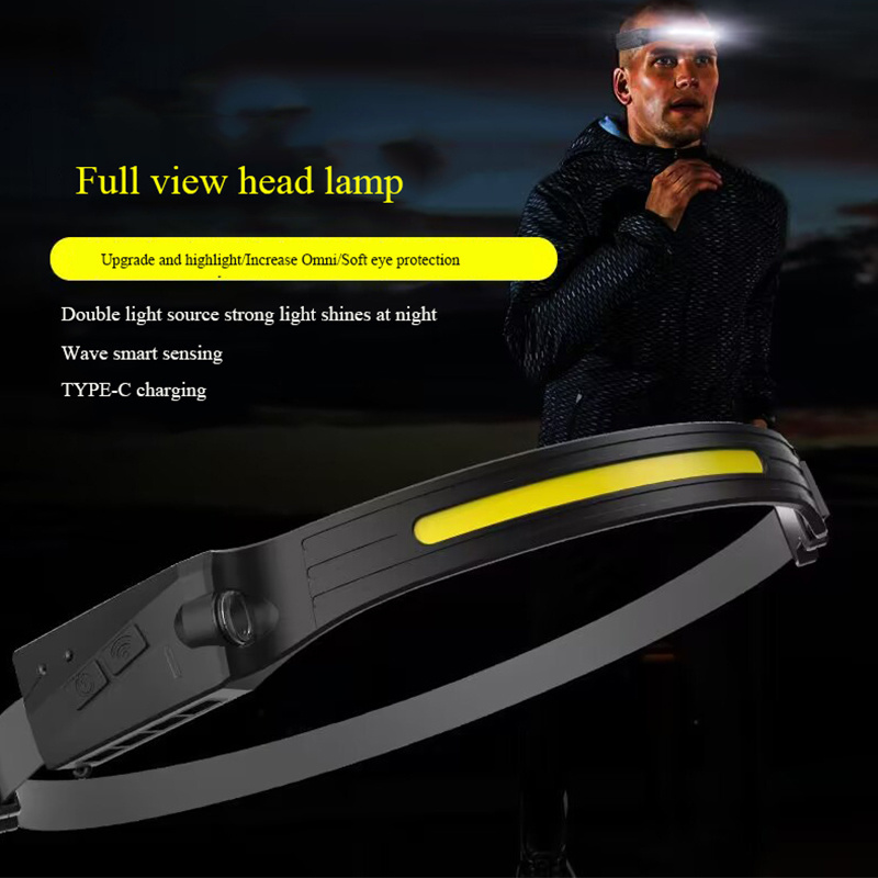 HL001 Type-C charging Induction sensor headlamp rechargeable fishing ...