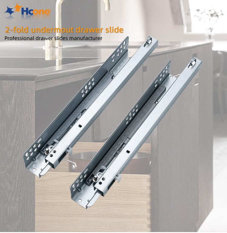 Hoone Ball Bearing Snap On Drawer Slide Serie 2 Way 12.7Mm Bottom Mount Drawer Slides Heavy Duty Drawer Slides Runner BestSuppliers