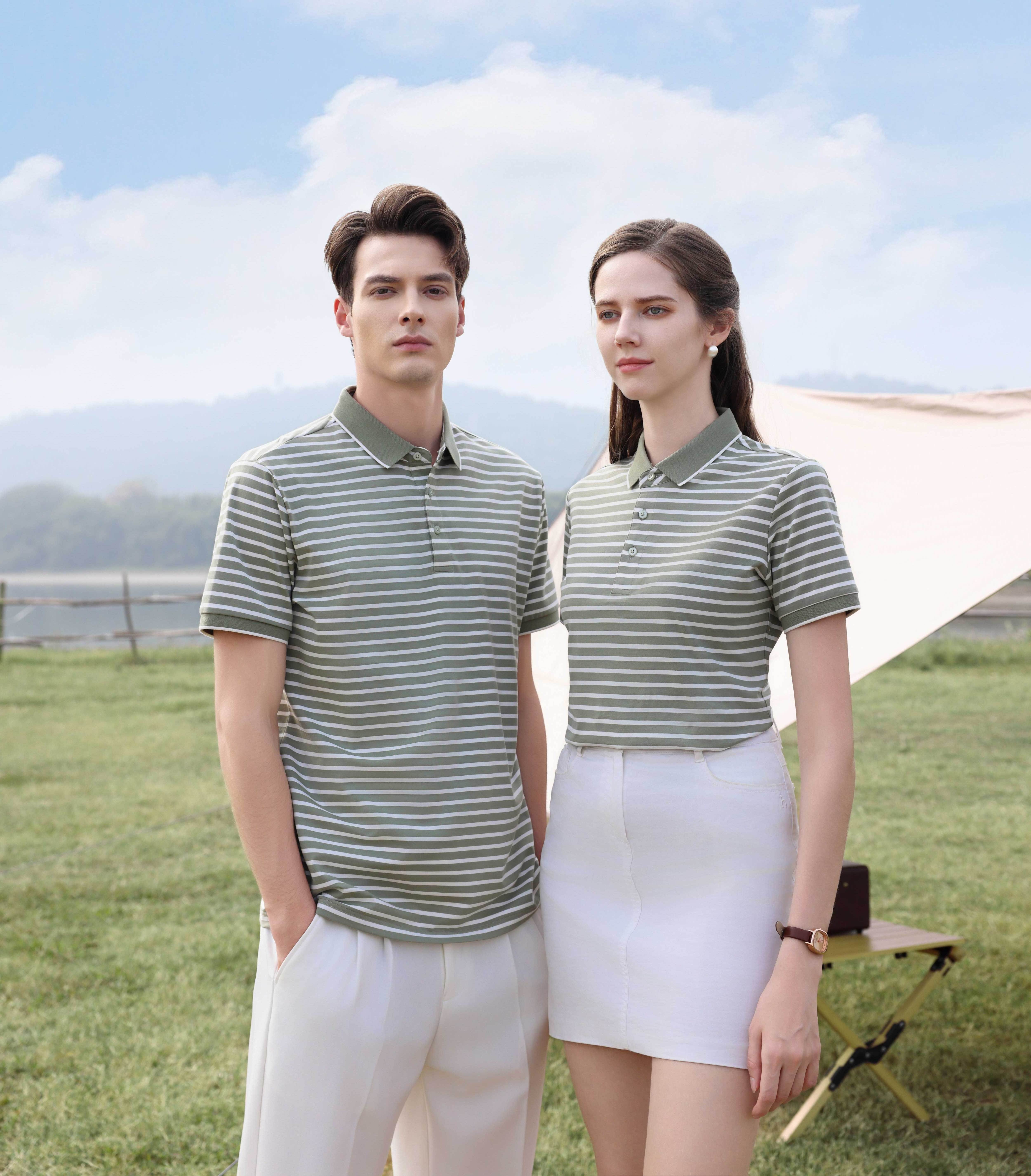 Preppy style antibacterial 200 grams cotton short sleeve Green men's ...