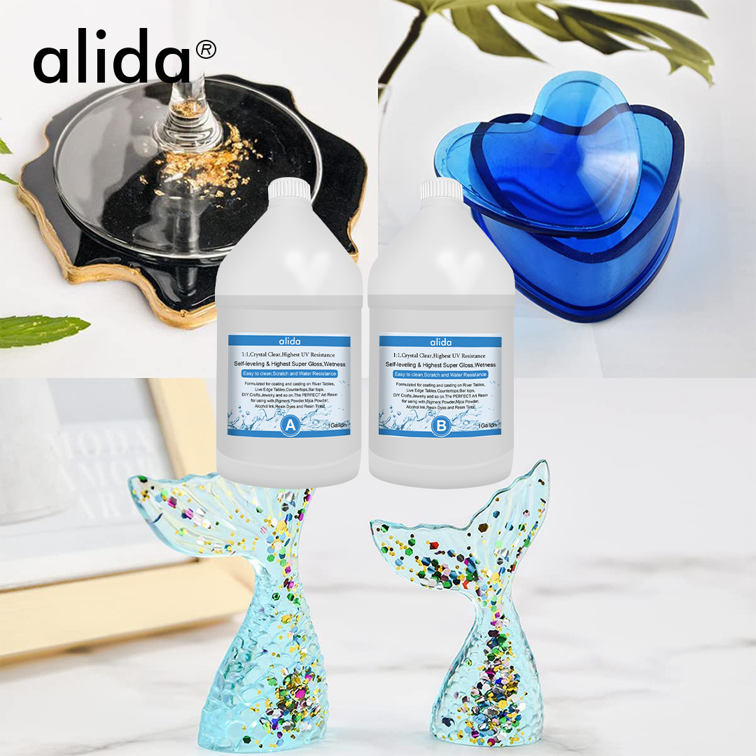 2 Gallon Alida High Bonding Epoxy Resin Crystal Clear AB Glue ...