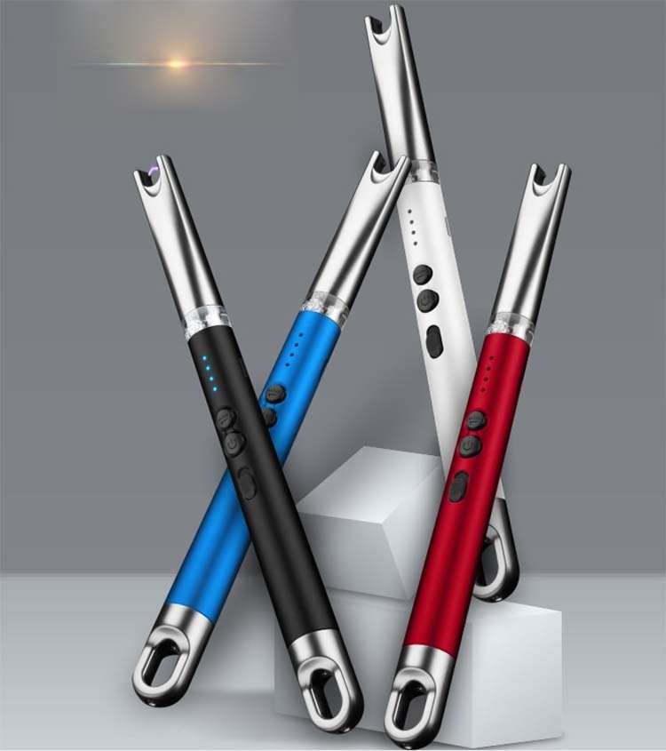 Electric shock lighter usb rechargeable camping bbq cigar cigarette ...