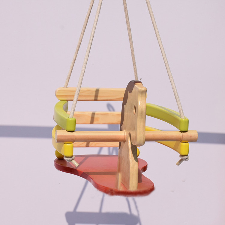 HOYE CRAFTS factory price cartoon animal swing Backyard toys Wooden ...