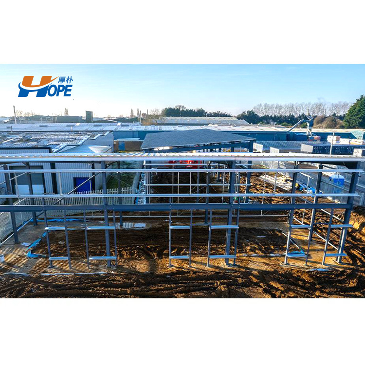 Large Space Steel Frame Building Prefabricated Steel Structure Workshop ...