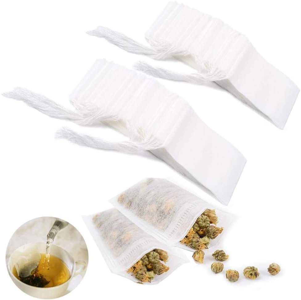 Eco PLA Corn Fiber Empty Tea Bag Filter with Cotton Drawstring Bio Herb ...