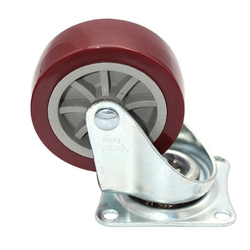 25mm 40mm 50mm Swivel Rubber Medium Caster Wheels Polyurethane ...