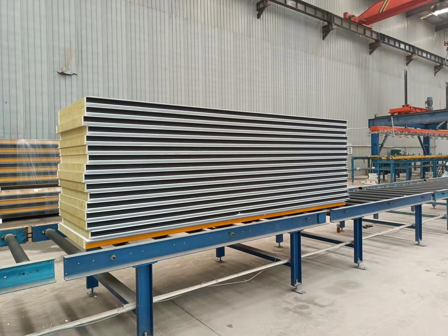 Double Side color Metal Insulated sandwich panel Rock wool Sandwich ...