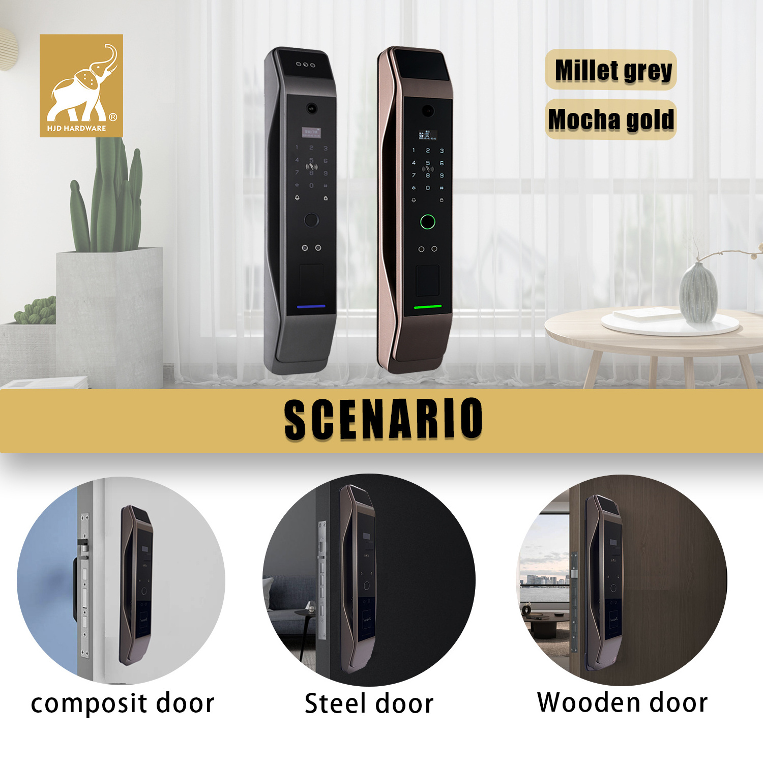 HJD Outdoor Electric Lock Serrur Intelligent Security Chapas Smart Lock ...