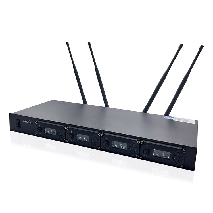 Professional four selectable channel UHF Wireless Microphone System ...