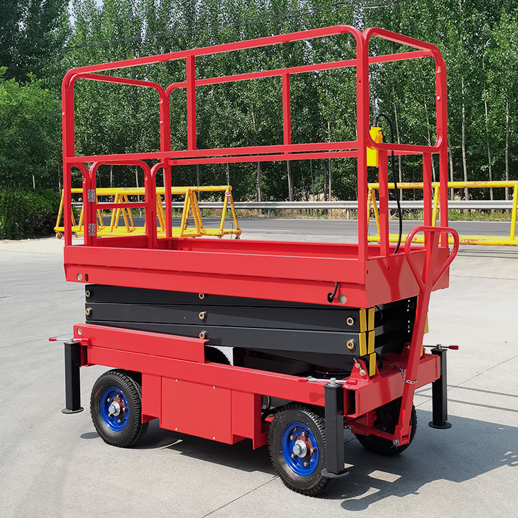 Mobile 4-14m500kg hydraulic shear lift scaffold electric lifting ...