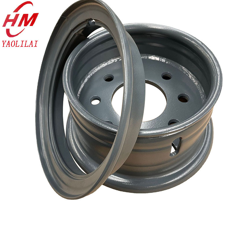 Factory 3ton forklift rim 5.00F-10 steel wheel rims 10 Inch split type ...