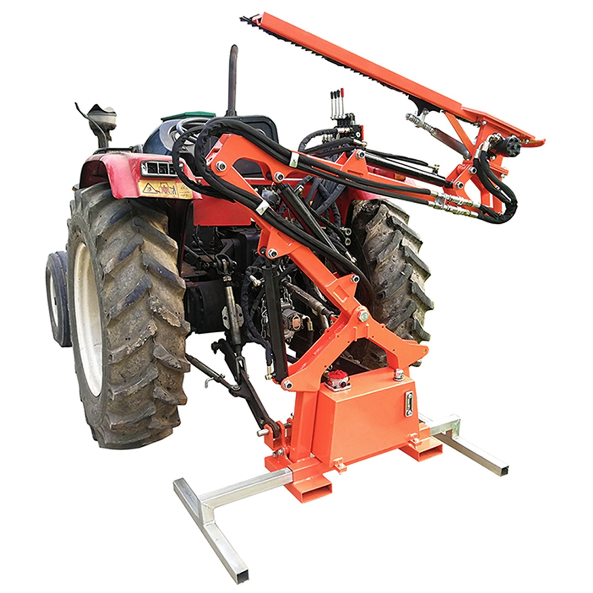 Forestry machinery tractor mounted tree hedge trimmer / tree cutter ...