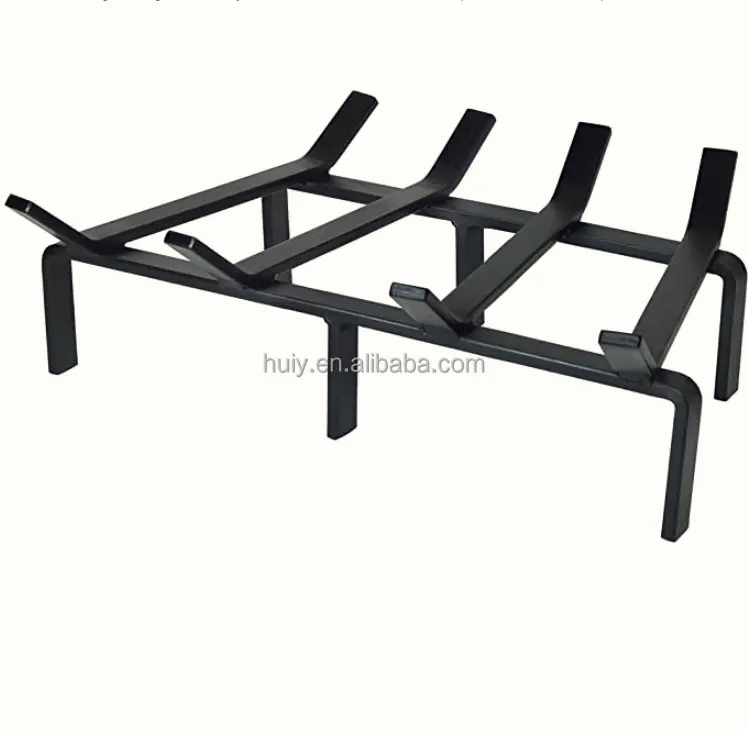 HUIY Factory rustic steel burning fireplace wood stove firewood holder ...