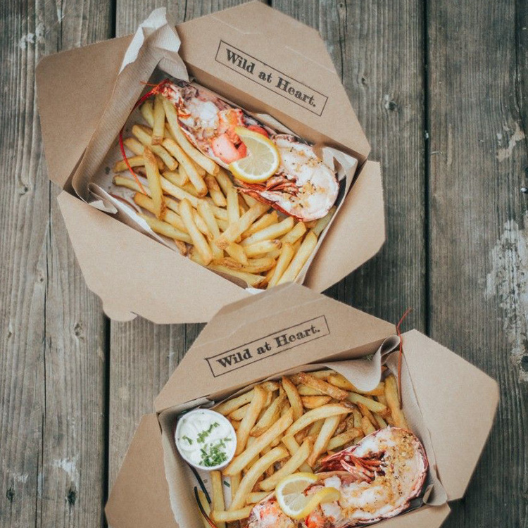 Recyclable Custom Printed Fast Food Packaging Takeaway Burger Box ...