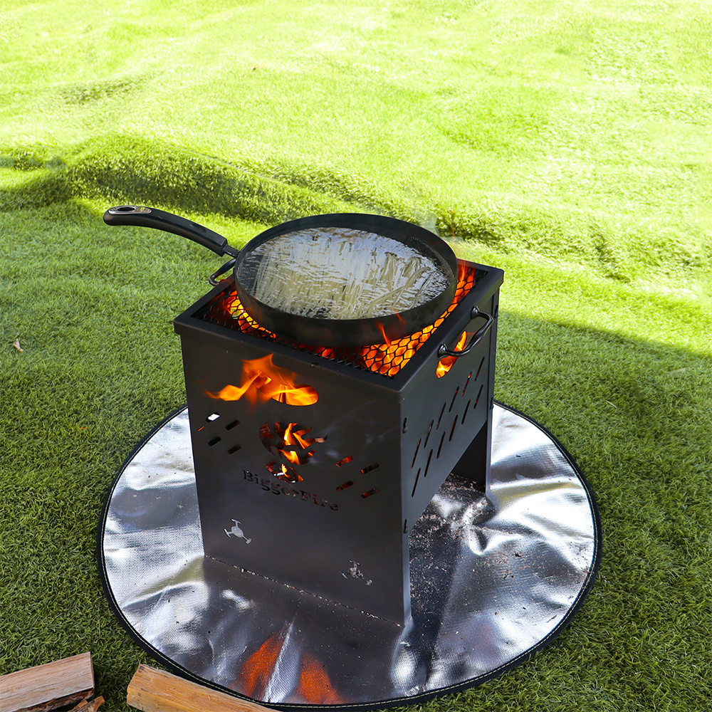 Flat Pack Portable Collapsible Metal Outdoor Fire Pits Wood Burning ...