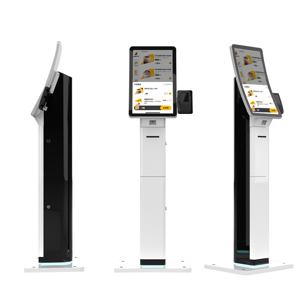 23.6 inch touch curved screen self service food ordering kiosk ...