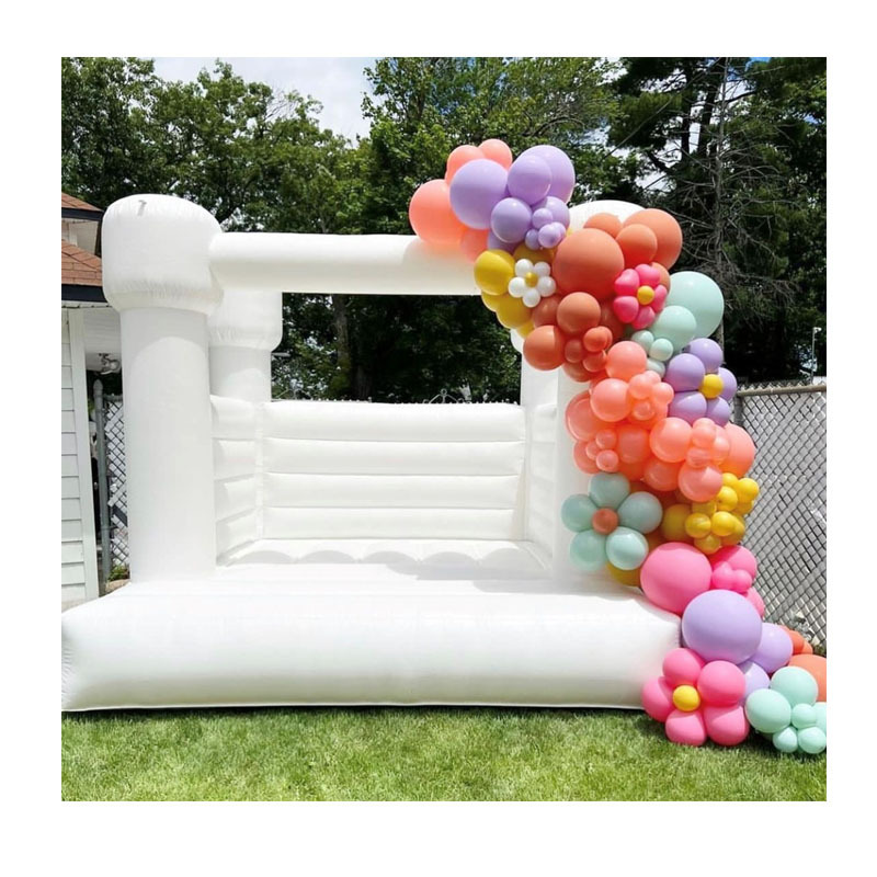 wedding outdoor jumper bouncing combo trampoline kids white commercial ...