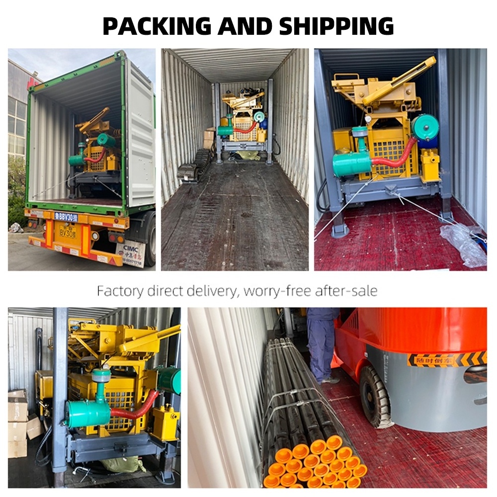 crawler homemade shallow mine drilling machine 200m depth water well ...