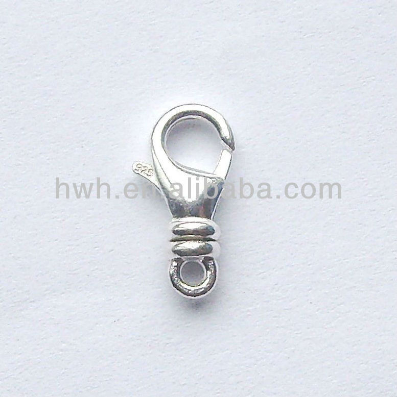 H1581 Sterling Silver Swivel Lobster Claw Spring Clasp | Bestsuppliers.com