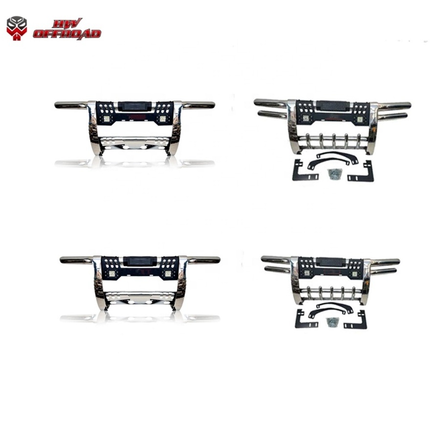 4x4 Car Front Push Bumper Bull Bar Nudge Bar With Led For Hilux Vigo ...