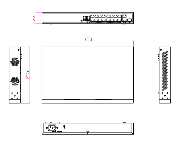 Ethernet switch CCTV Outdoor Gigabit Network unmanaged 16 port Rack ...
