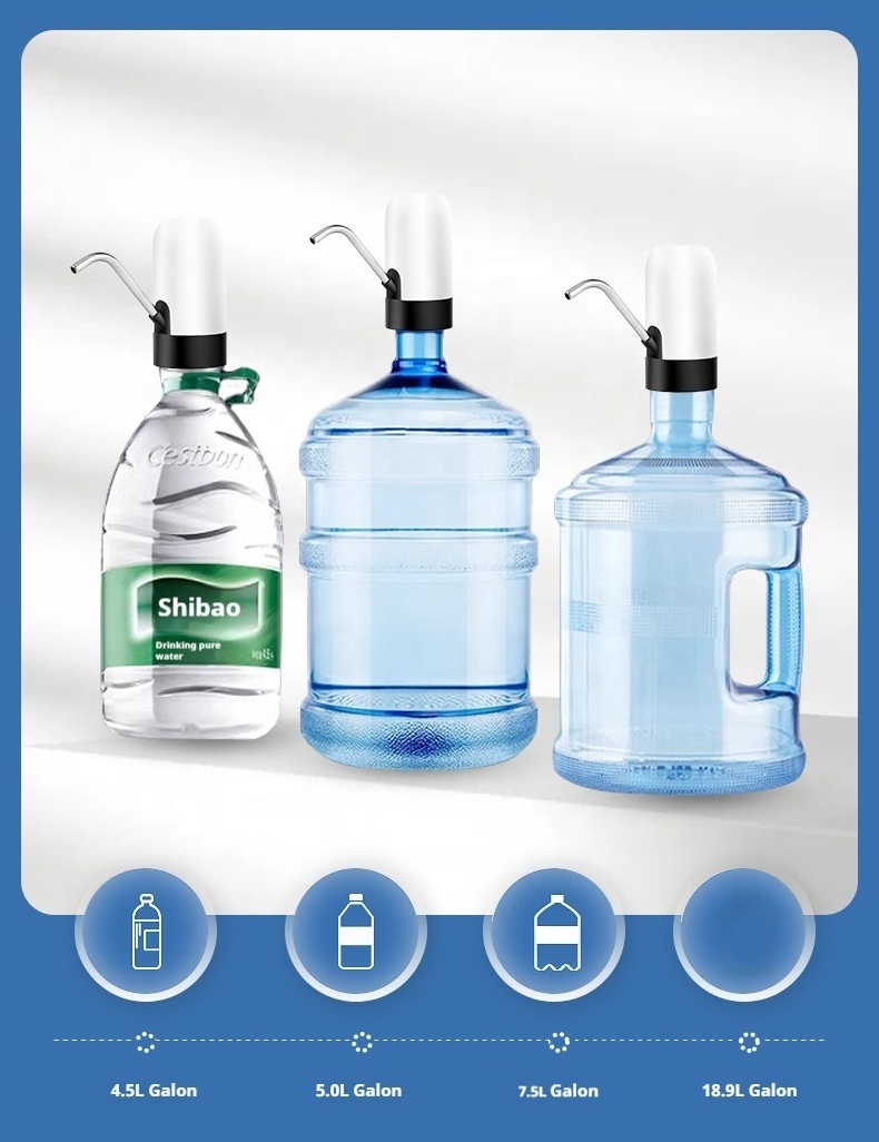 Automatic Rechargeable Water Office Mini Water Gallon Bottle Pump ...