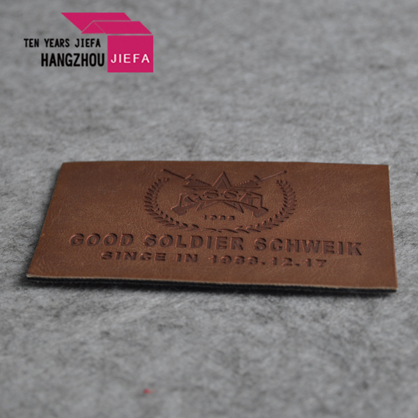 Custom Personalized Embossed Logo Jeans Genuine leather jean patch ...