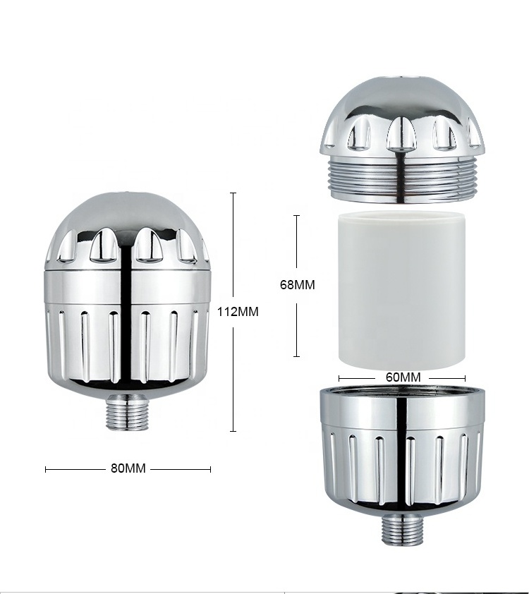 15 stages shower filter water purifier with 5 inch Aluminium alloy VC ...