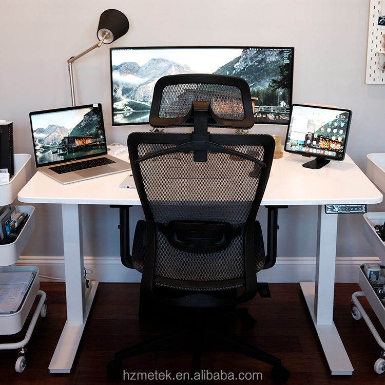 Electric Adjustable Height Computer Desk Lift Desk Ergonomic Lifting ...