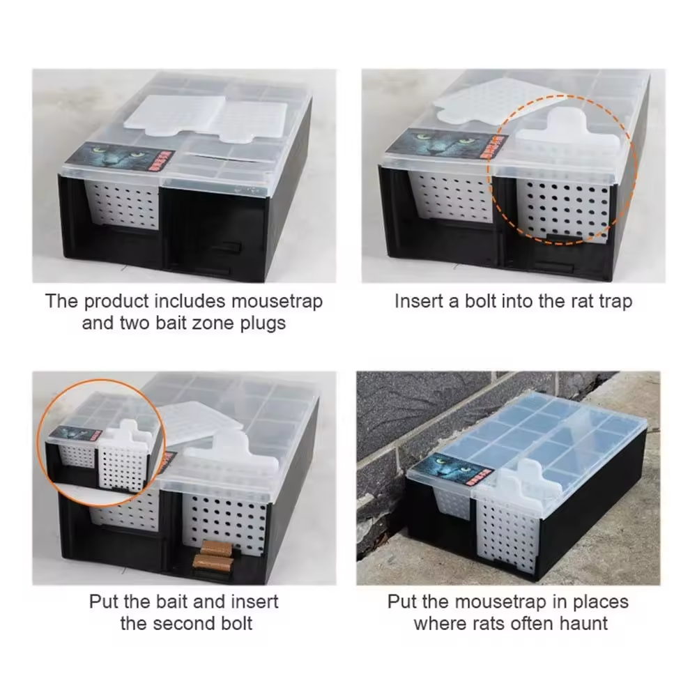 Reusable Indoor Humane Plastic Rodent Cage Live Catcher Continuous ...