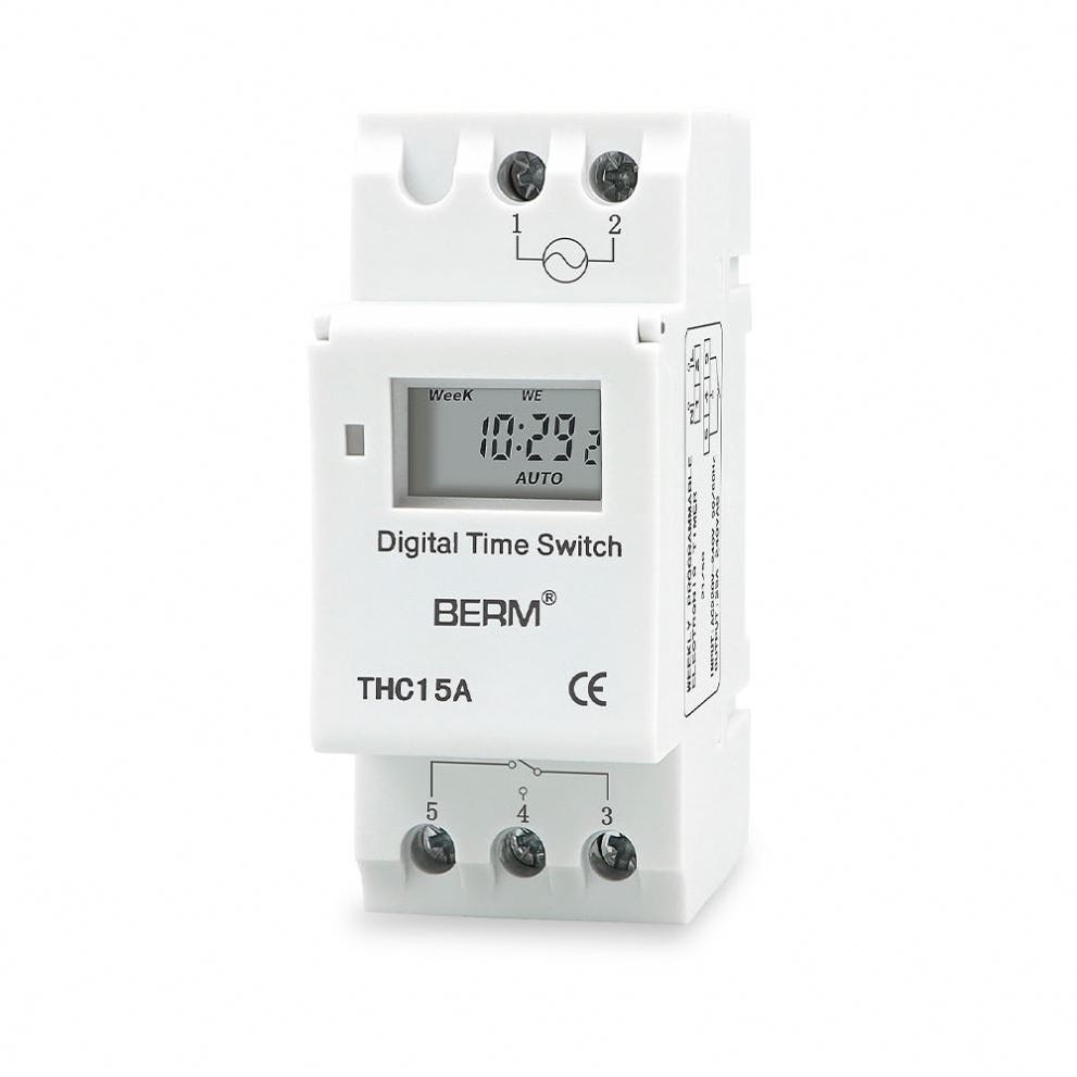 THC15A weekly or daily digital programmable timer switch 220V 25A current microcomputer time ...