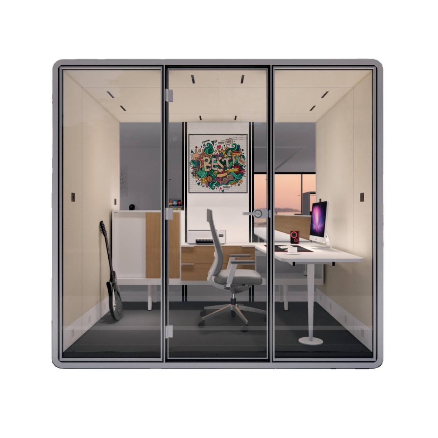 Luxury Indoor Small Sound Proof Room Studio Vocal Recording Office ...
