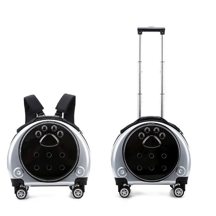 Big Volume Luxury Expandable Dog Cat Backpack Wheeled Trolley Pet ...
