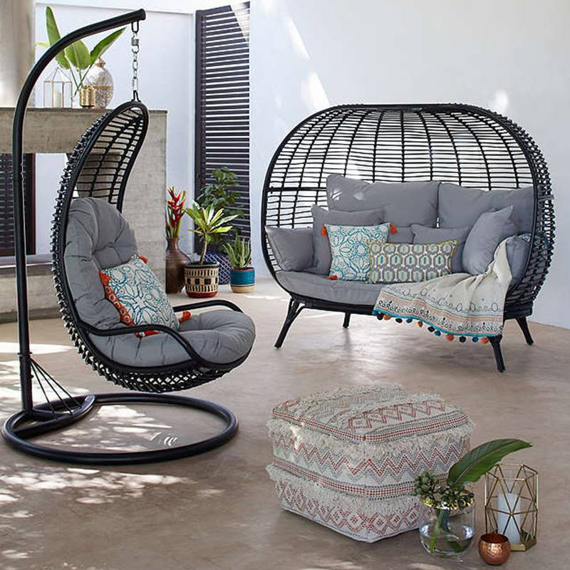 Hot sell hotel pool PE wicker sun bed outdoor lounger bed for beach ...