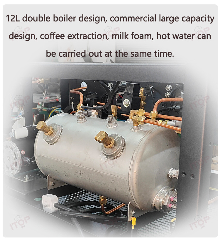 Semi Automatic Commercial Kaffeemaschine Italian Maker Two Group Coffee ...