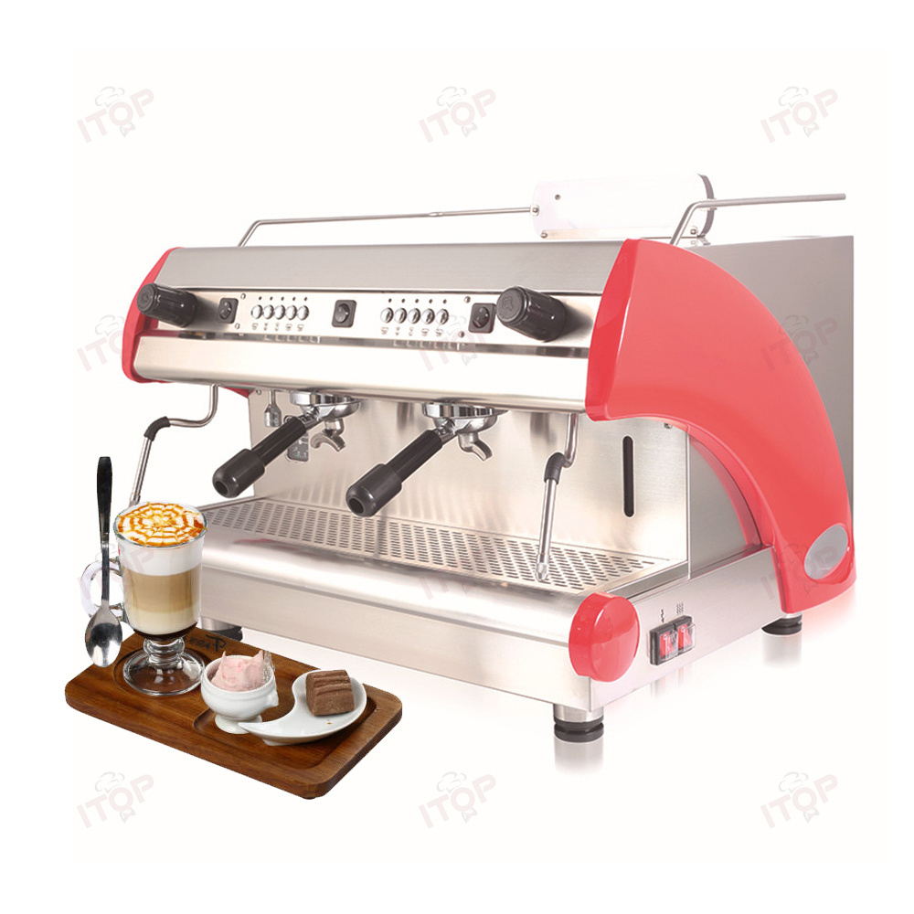 Semi Automatic Commercial Kaffeemaschine Italian Maker Two Group Coffee ...