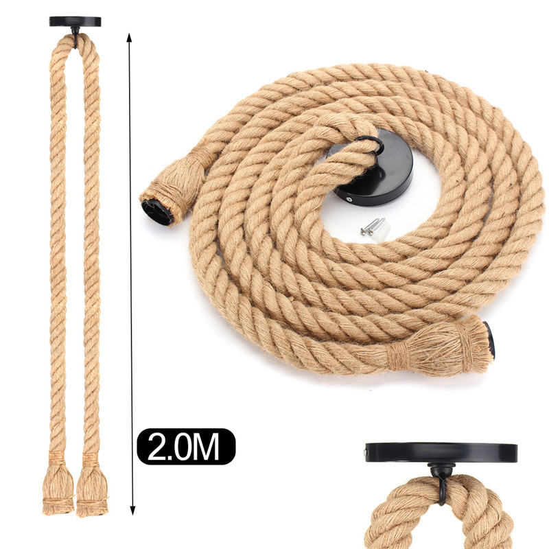 vintage industrial E26 E27 Edison lamp hemp rope lights nautical ...