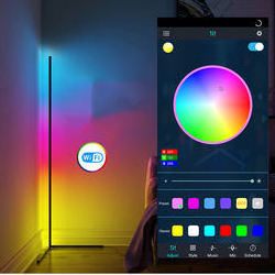 Modern bedroom led simple RGB floor light color changing minimum corner ...