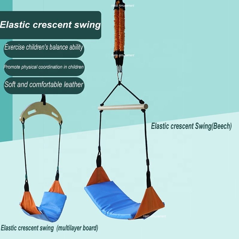 Indoor play area kids vestibular balance exercise toys elastic crescent ...