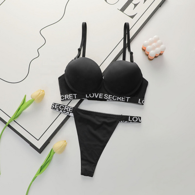 Dropshipping High Quality 2 Piece Set Young Girls Custom Lingerie Branded Bra and Panty Set BestSuppliers