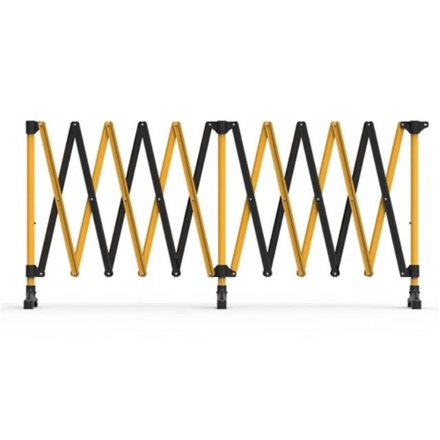 Retractable Security Fence - Wheeled Scissor Barrier for Portable and ...