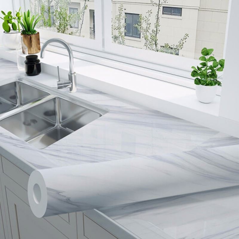 DIY Self Adhesive Marble Wallpaper Granite Texture Contact Sticker Wall ...