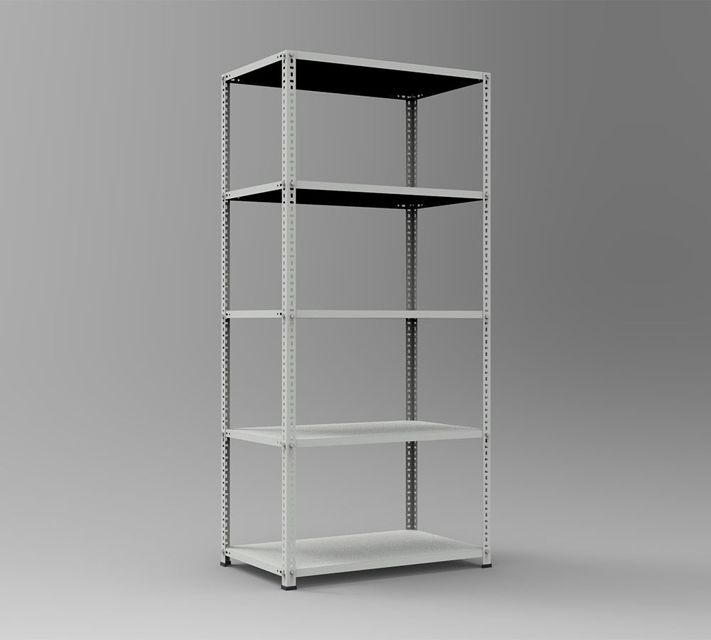 Warehouse Store Home Garage Stacking Boltless Metal Shelves 5 Tier ...