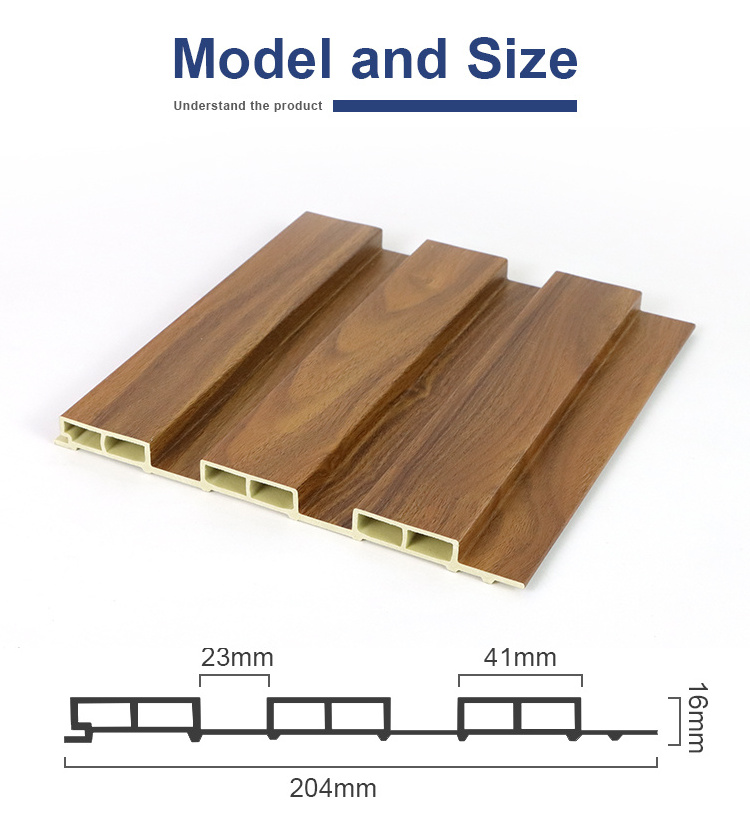 Wholesale wpc fluted cladding wooden textured wall panel interior ...