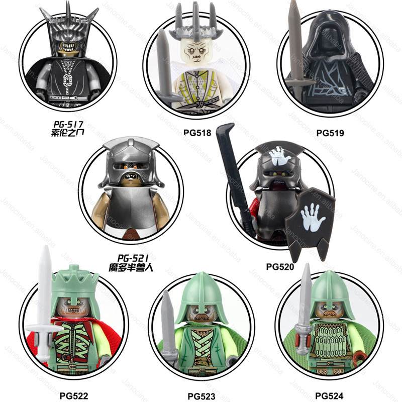 Building Blocks Action Figures Uruk Hai Elves Eomer Theoden Archer ...